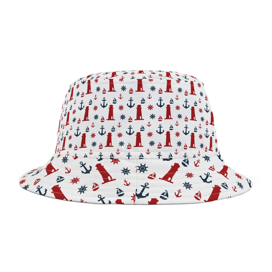 Nautical Adventure Bucket Hat, Unisex, Trendy Hat, Fashion Bucket Hat ...