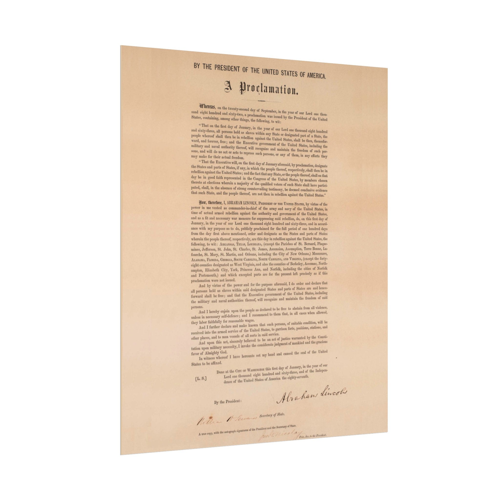 Emancipation Proclamation (1863) Rolled Poster American History 9"x11 ...