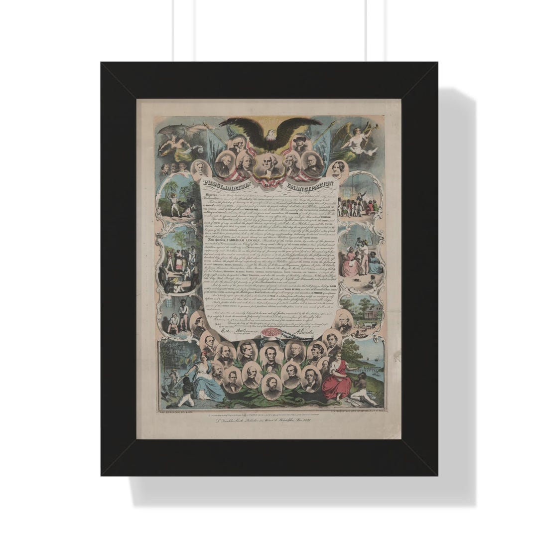 Emancipation Proclamation (1863) Framed Vertical Poster 11x14 - 16x20 ...