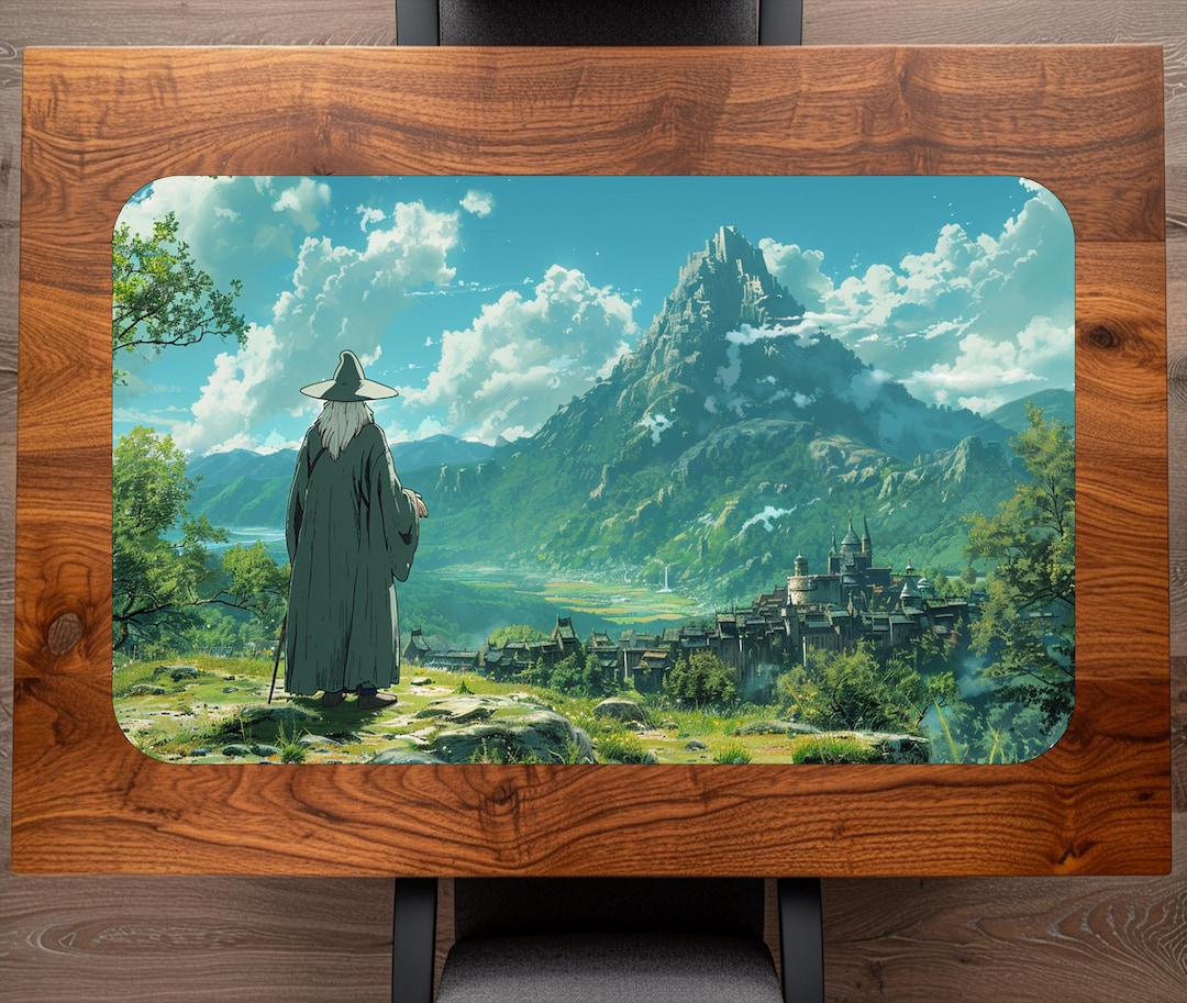 GANDALF LOTR PLAYMAT Mtg Tabletop Gaming Playmat Gift Large Middle ...