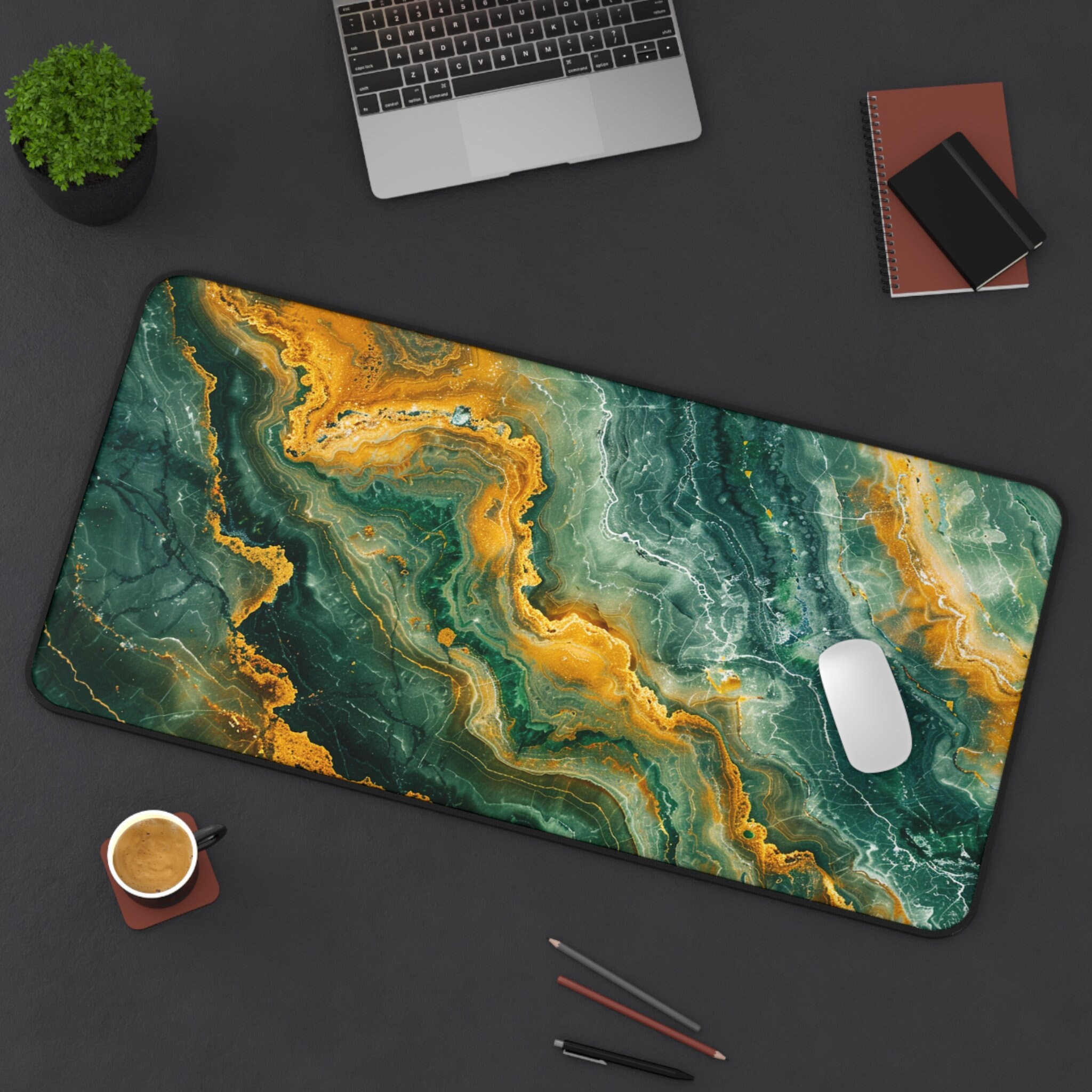 GRANITE MARBLE DESKMAT, Stone Desk Mat, Xl Mousepad, Office Decor ...