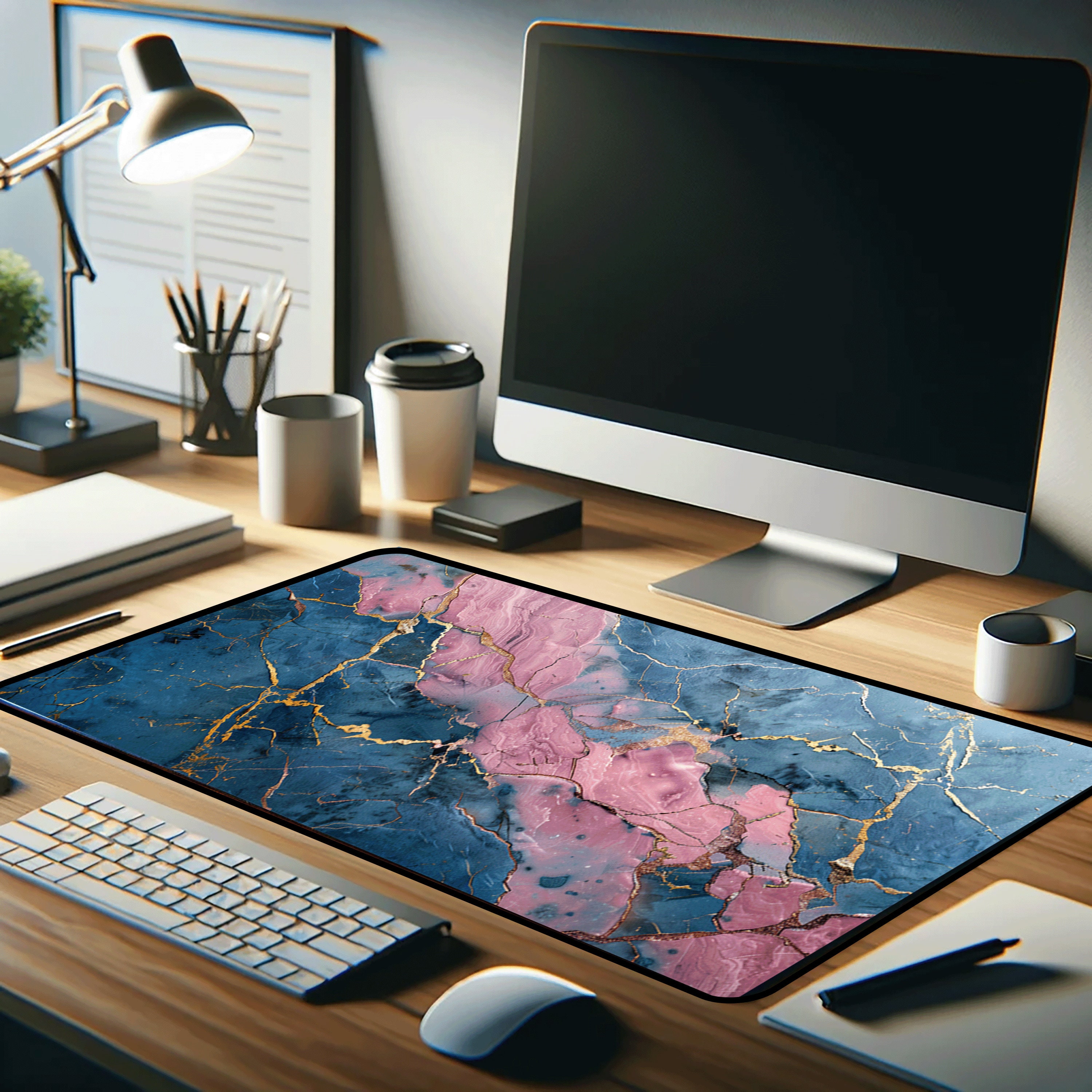 MARBLE GRANITE DESKMAT, Elegant Deskmat, Xl Mousepad, Office Decor ...