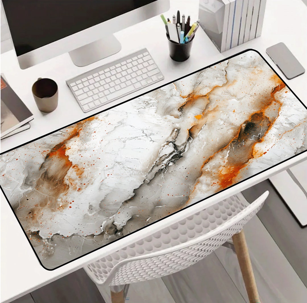 GRANITE MARBLE DESKMAT, Stone Desk Mat, Xl Mousepad, Office Decor ...