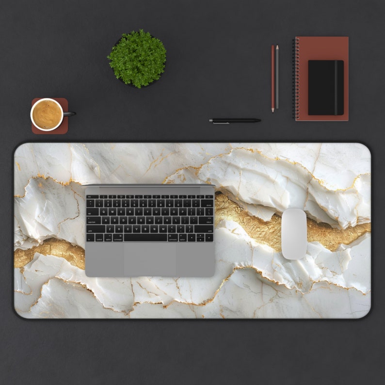 GRANITE MARBLE DESKMAT, Stone Desk Mat, Xl Mousepad, Office Decor ...