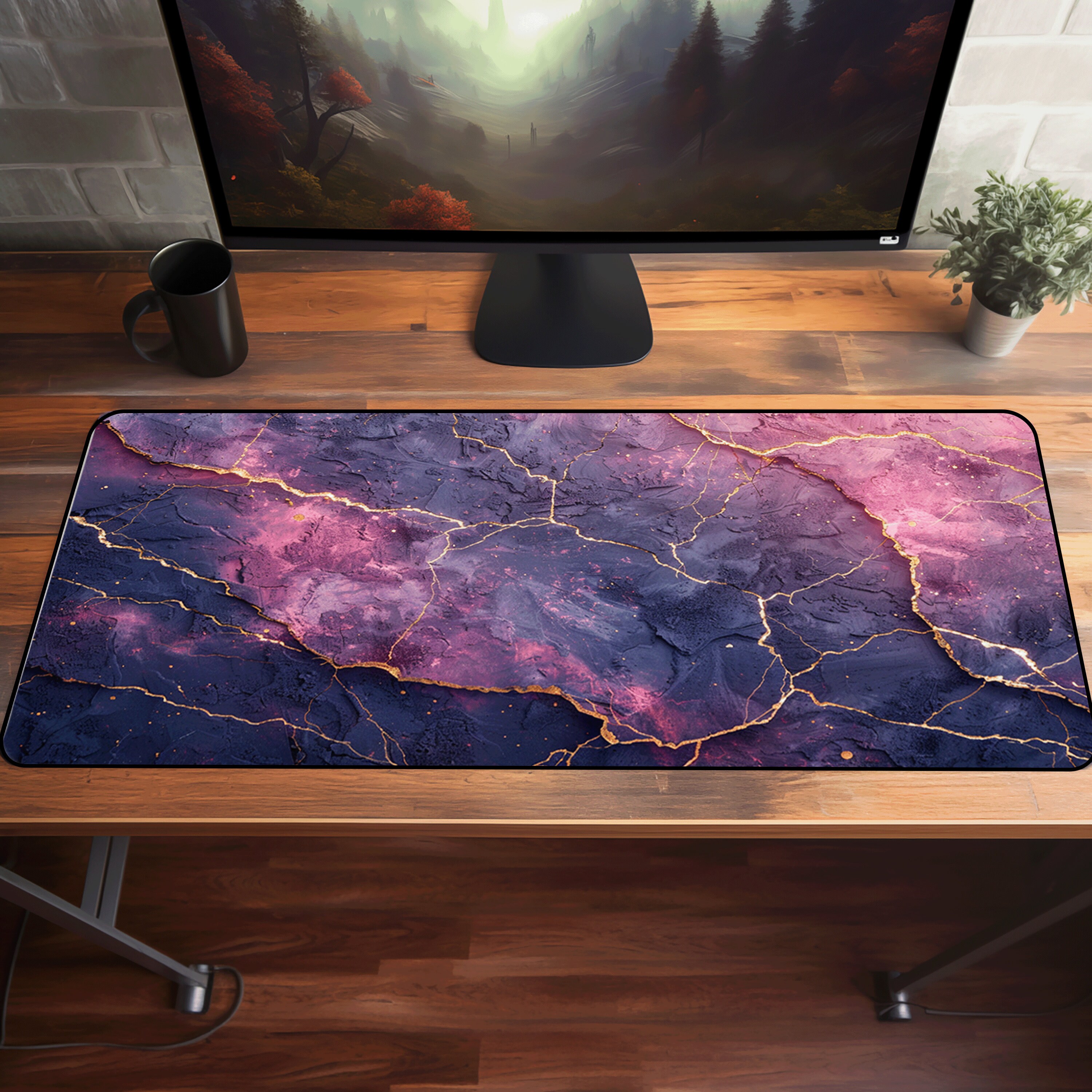 GRANITE MARBLE DESKMAT, Stone Desk Mat, Xl Mousepad, Office Decor ...