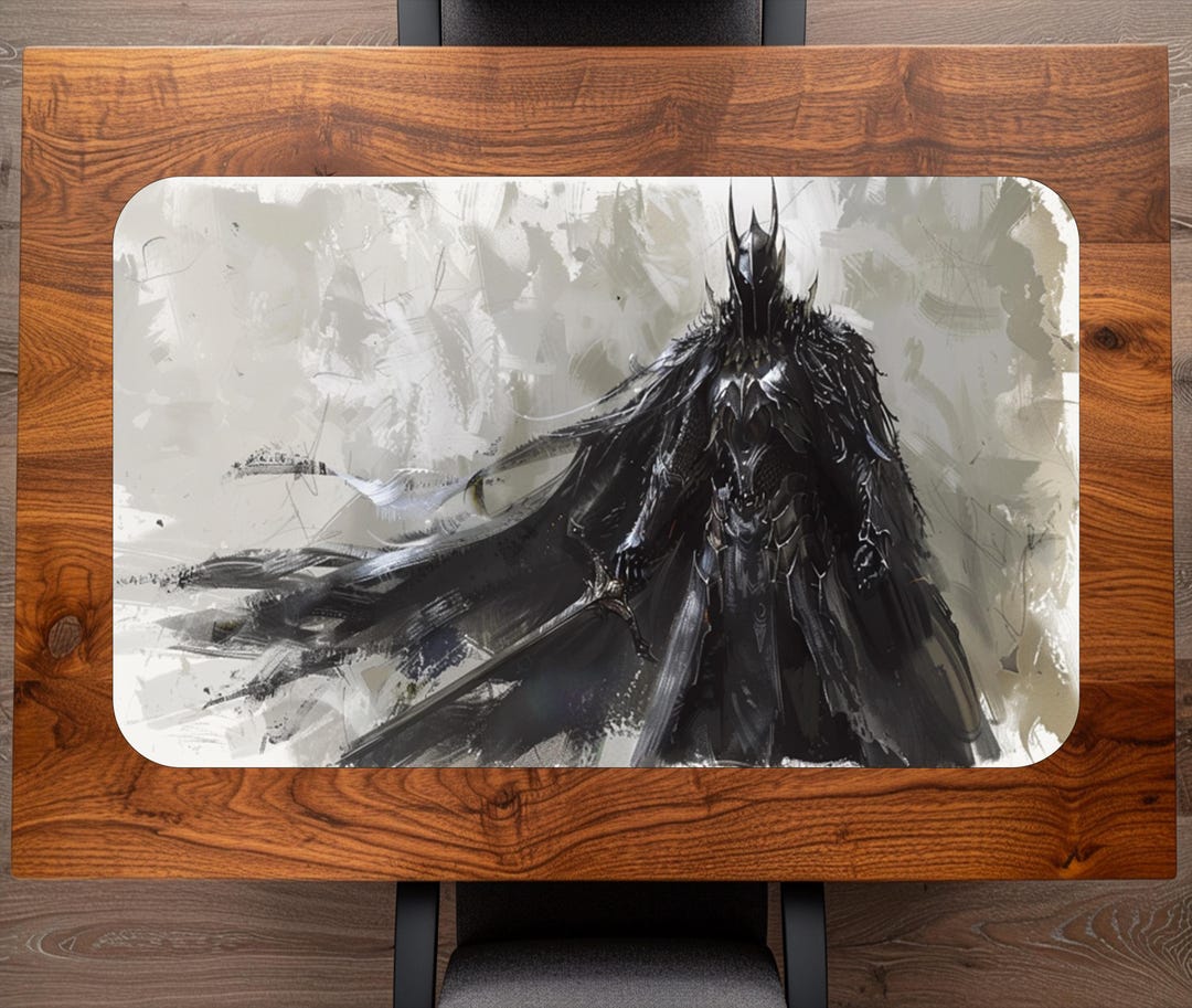 LOTR SAURON PLAYMAT, the Dark Lord, the Gathering Deskmat With Zones ...