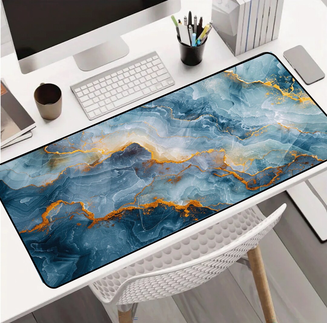 MARBLE GRANITE DESKMAT, Stone Desk Mat, Xl Mousepad, Office Decor ...