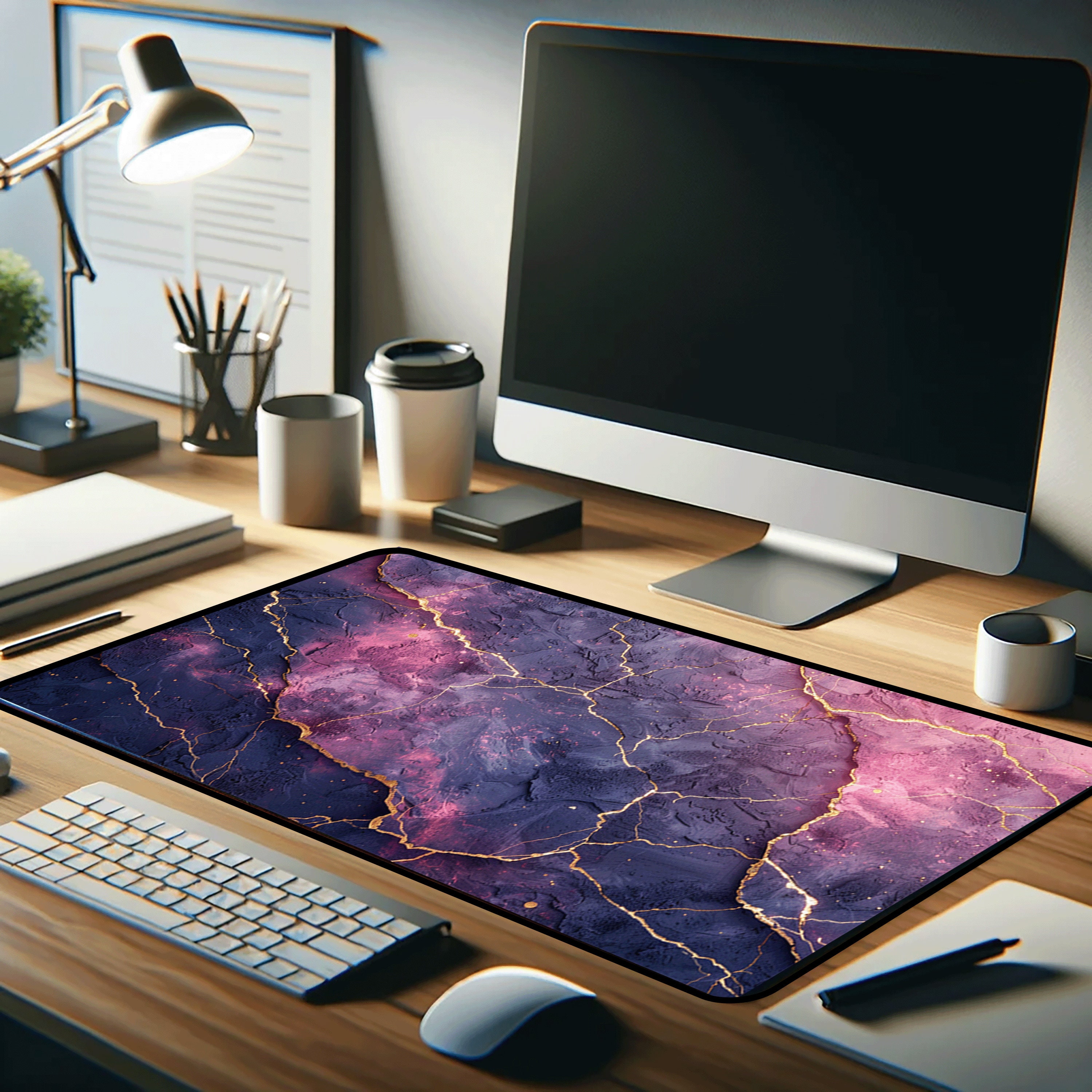 GRANITE MARBLE DESKMAT, Stone Desk Mat, Xl Mousepad, Office Decor ...