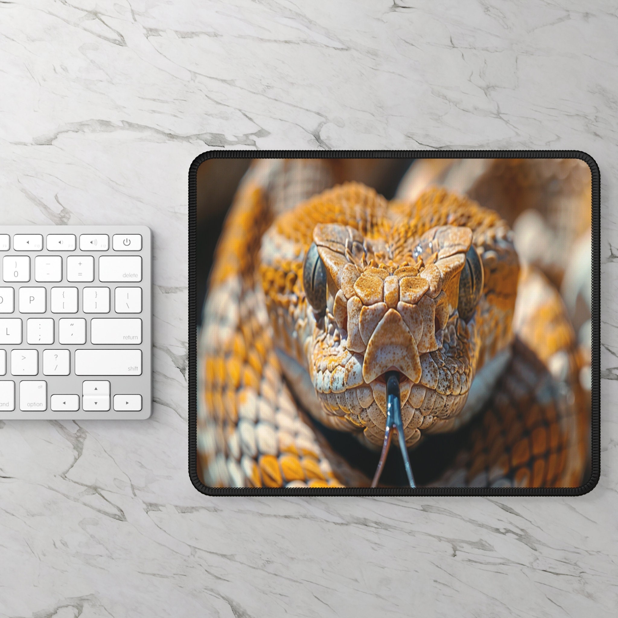 RATTLESNAKE DESK MAT, Snake Animal Mouse Pad, Custom Xl Gamer Gaming ...