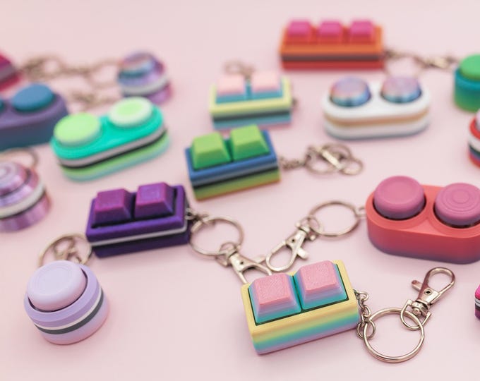 Keyboard Fidget Toy Keychain for Adults Cupcake Lover Gift Idea ...