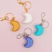3D Printed Crescent Moon Shaped Fidget Clicker Keychain, Cute Clicky ...