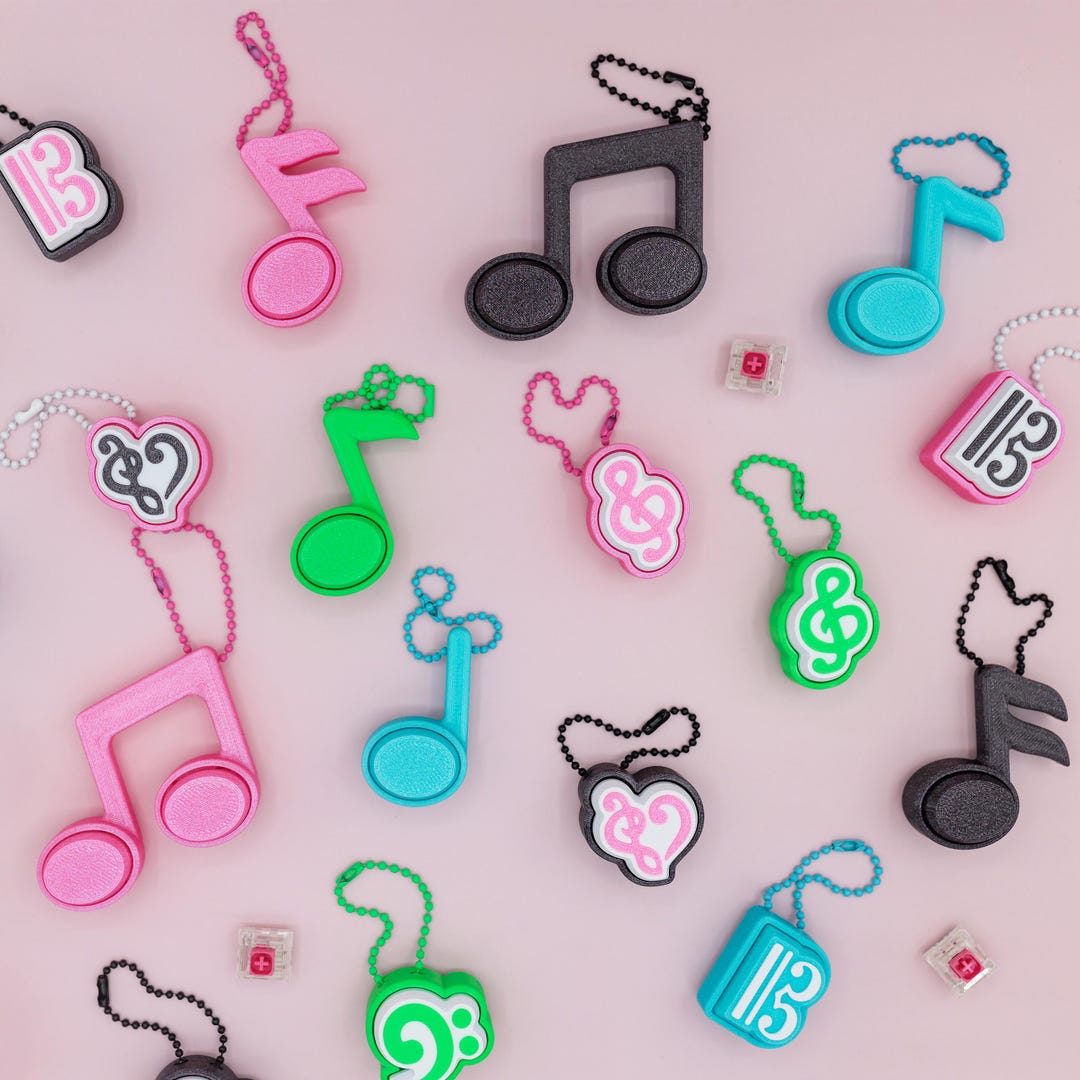 3D Printed Music Notes Fidget Clickers, Super Clicky 3D Printed Fidget ...