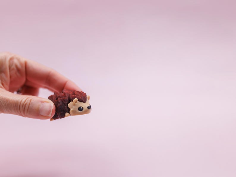 Little 3D Printed Articulating Hedgehog Fidget, Cute Hedgehog Gift ...