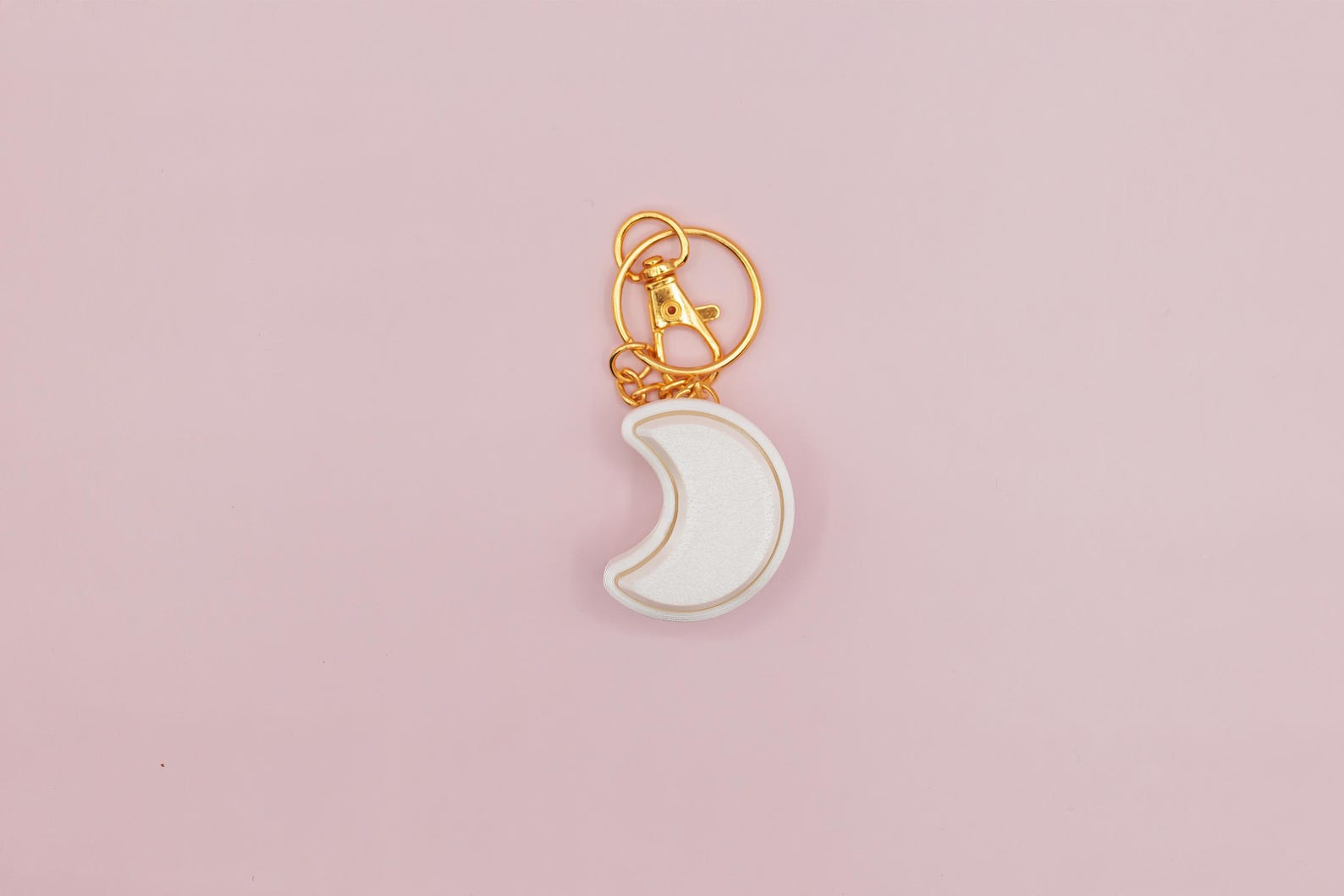 3D Printed Crescent Moon Shaped Fidget Clicker Keychain, Cute Clicky ...