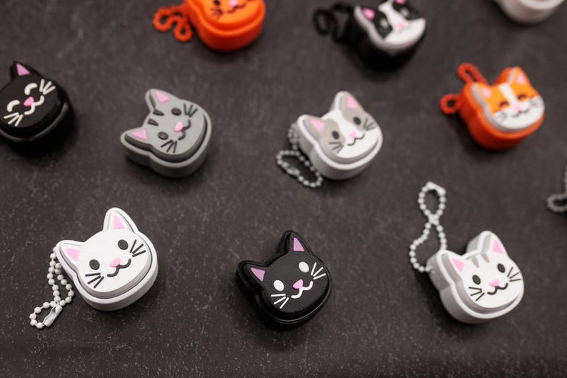 Cat Fidget Clicker Keychain, Cute 3D Printed Clicky Fidget, Stress ...
