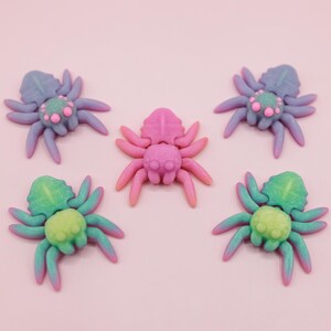 3 Pack of Jumping Spider Fidgets | Little 3D Printed Articulating ...