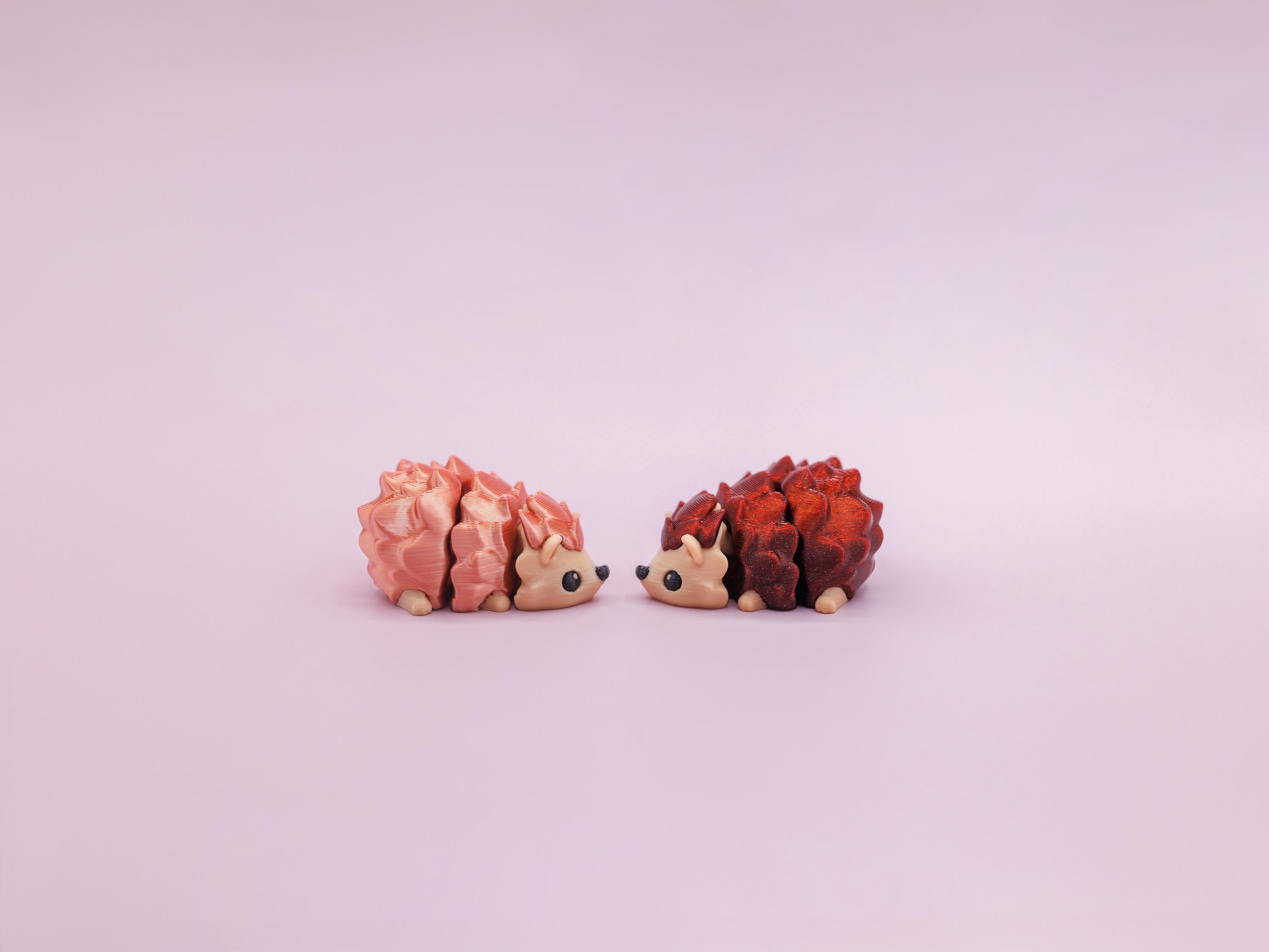 Little 3D Printed Articulating Hedgehog Fidget, Cute Hedgehog Gift ...