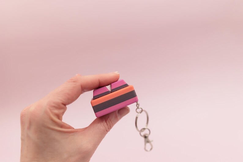 3D Printed Keycap Fidget Clickers, Super Clicky Fidget Keychains With ...