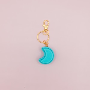 3D Printed Crescent Moon Shaped Fidget Clicker Keychain, Cute Clicky ...