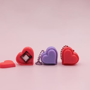 3D Printed Heart Shaped Fidget Clicker Valentines for School, Cute ...