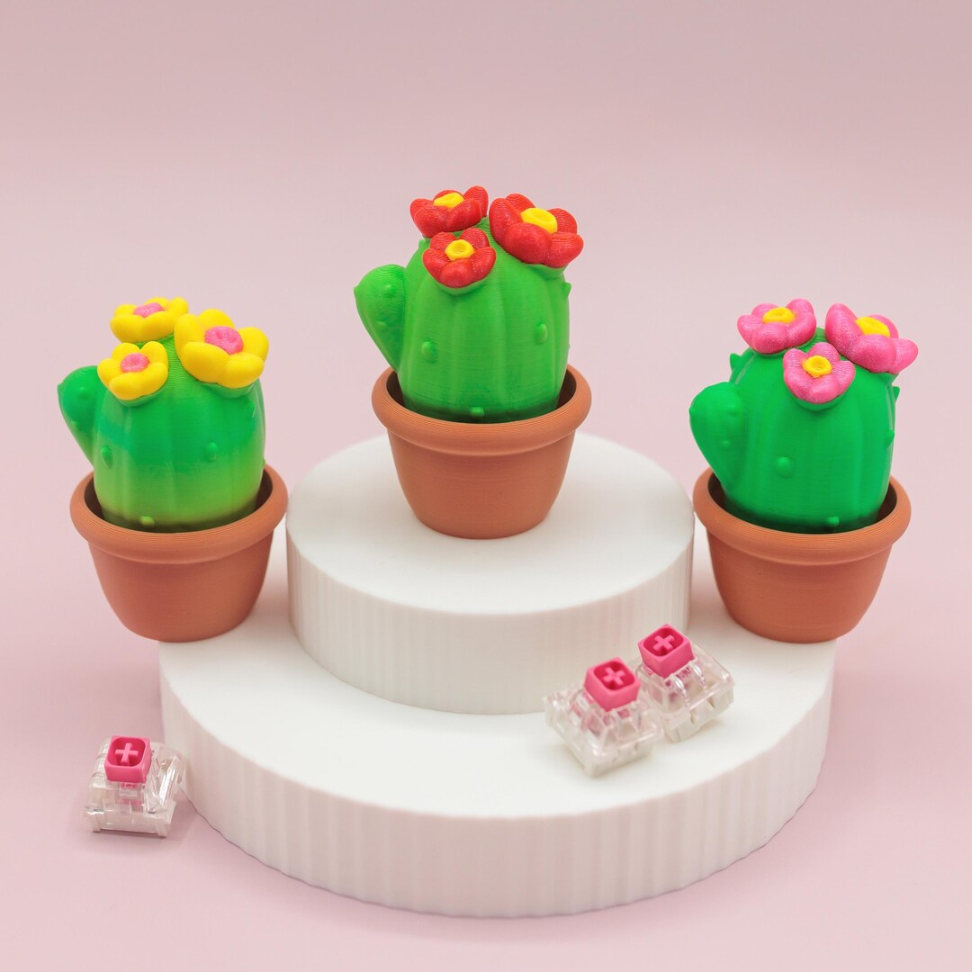 Cute Cactus Fidget Clicker, Super Clicky 3D Printed Fidget With ...