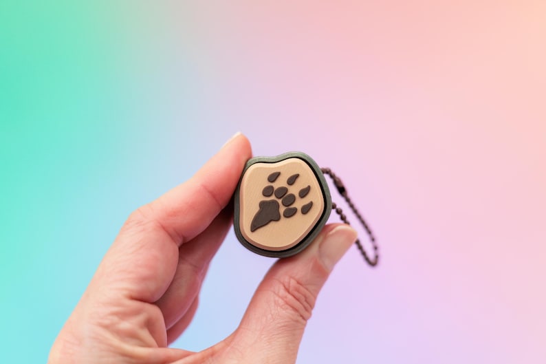 Dinosaur Footprint Fidget Clicker Keychain | 3D Printed Dino Track ...