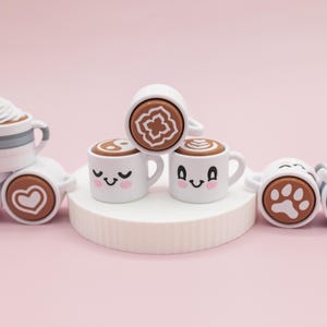 3D Printed Coffee Cup and Hot Chocolate Fidget Clicker, Cute Clicky ...