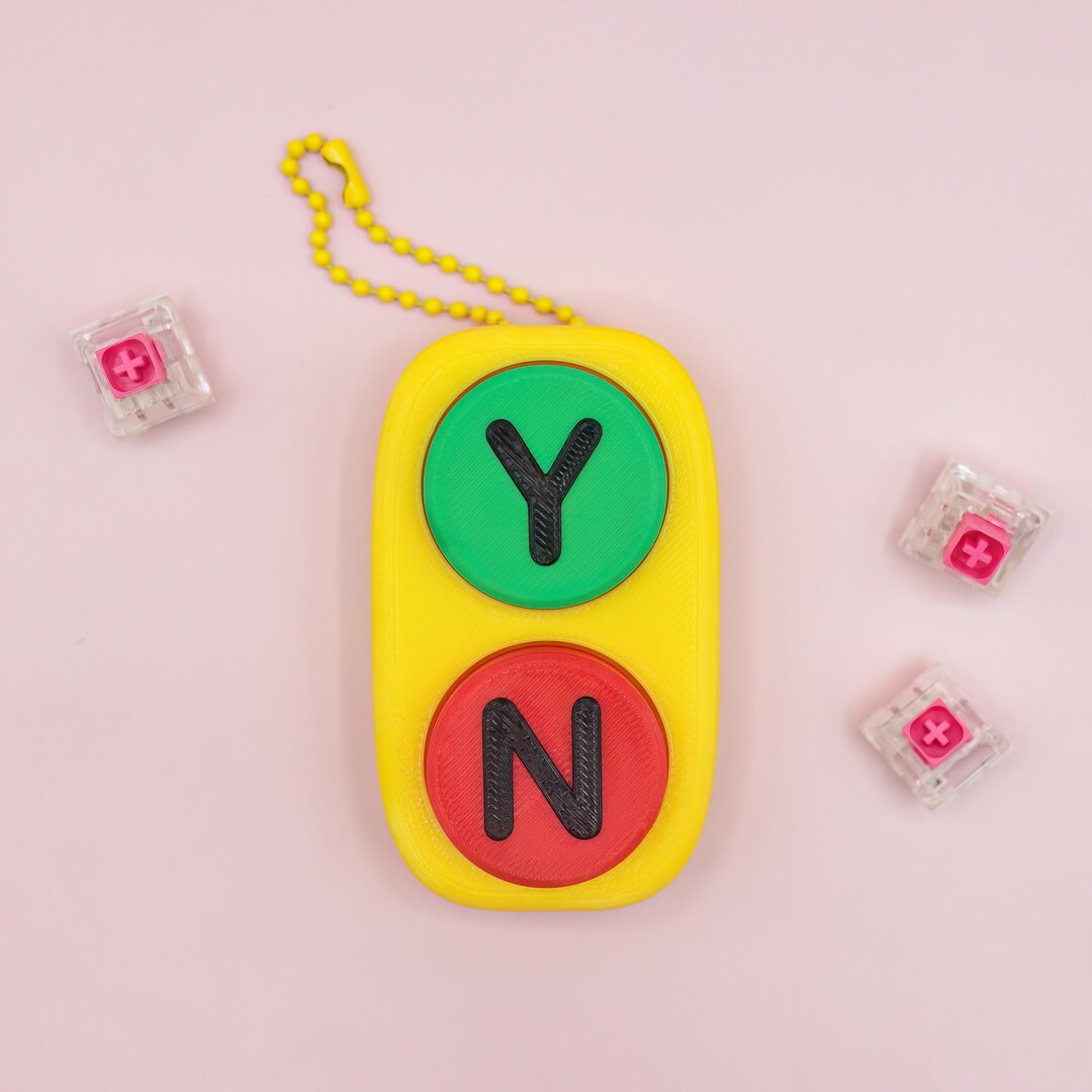 Yes and No Button Fidget Clickers, Super Clicky 3D Printed Fidgets With ...