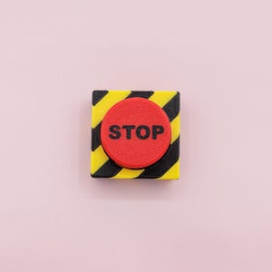 3D Printed Panic Button Fidget Clickers, Big Red Stop Button Clickers ...