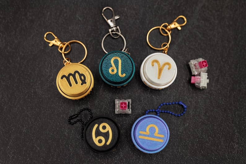 Horoscope Fidget Clicker Keychain, Cute Zodiac Gift, Unique Astrology ...