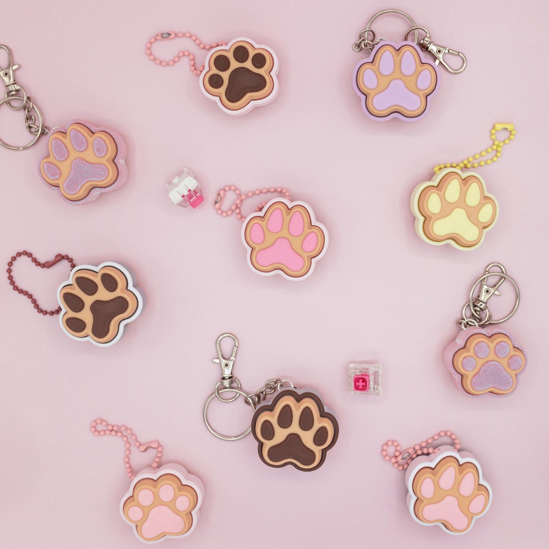Cat and Dog Paw Shaped Fidget Clickers, Super Clicky 3D Printed Fidget ...