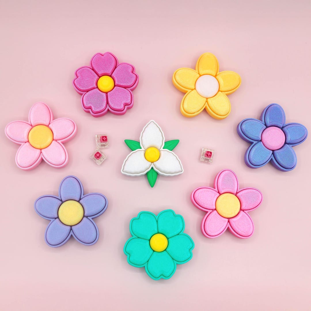Flower Fidget Clicker Spinner | Super Clicky 3D Printed Fidget | Silent ...