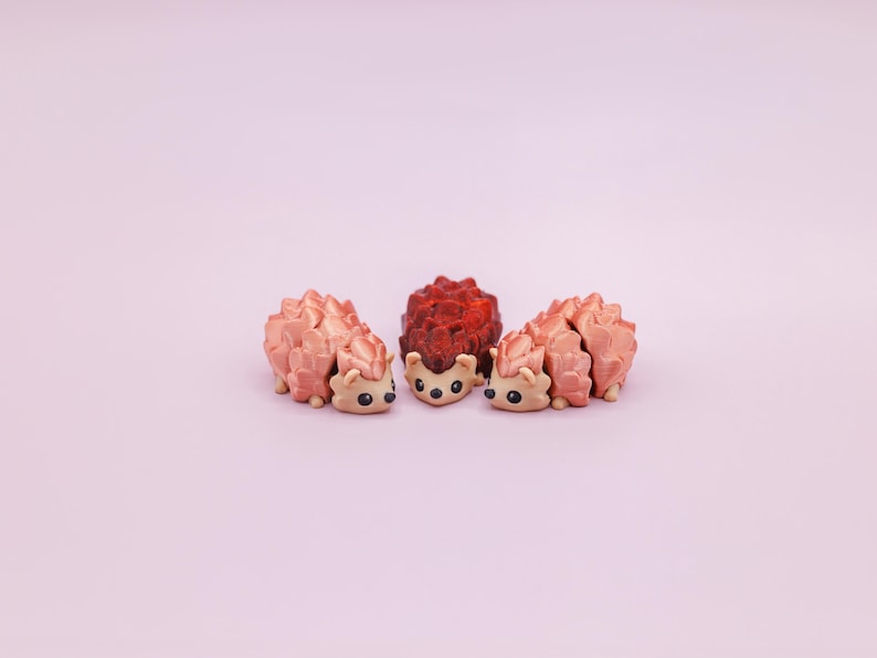 Little 3D Printed Articulating Hedgehog Fidget, Cute Hedgehog Gift ...