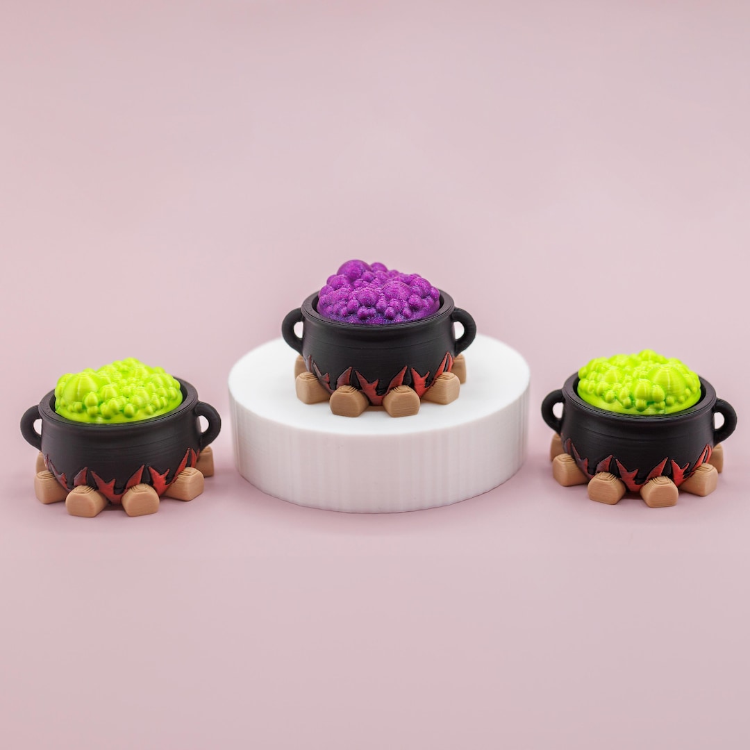 3D Printed Bubbling Cauldron Fidget Clickers, Super Clicky Fidgets With ...