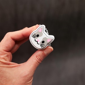 Cat Fidget Clicker Keychain, Cute 3D Printed Clicky Fidget, Stress ...