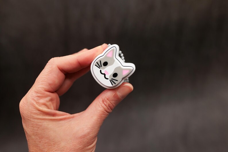Cat Fidget Clicker Keychain, Cute 3D Printed Clicky Fidget, Stress ...