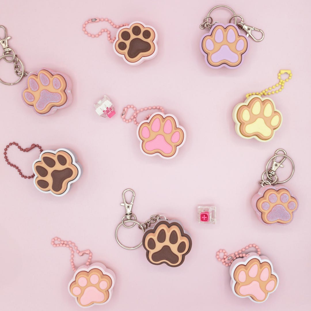 Cat and Dog Paw Shaped Fidget Clickers, Super Clicky 3D Printed Fidget ...