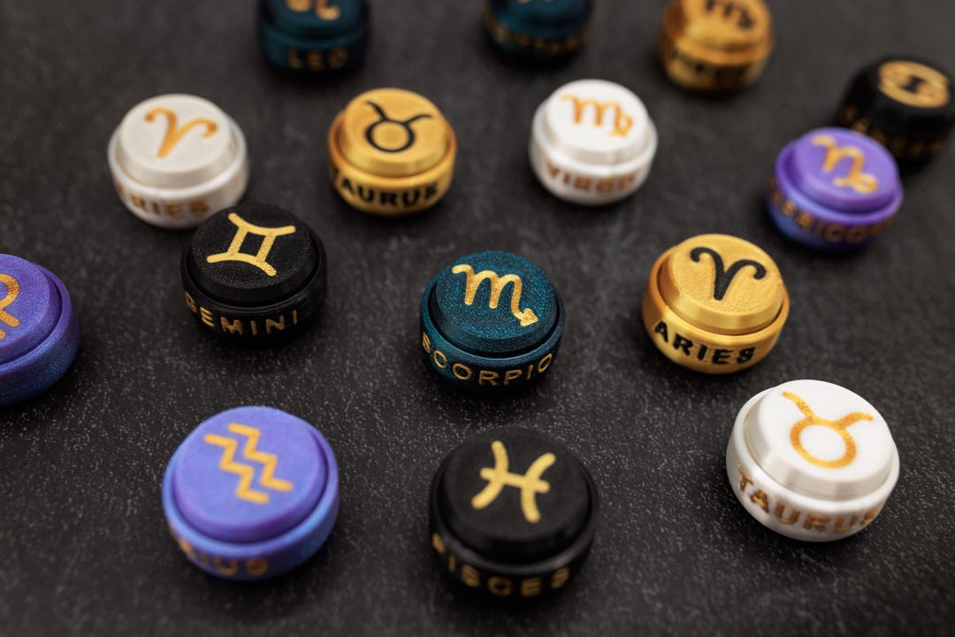 Horoscope Fidget Clicker Keychain, Cute Zodiac Gift, Unique Astrology ...