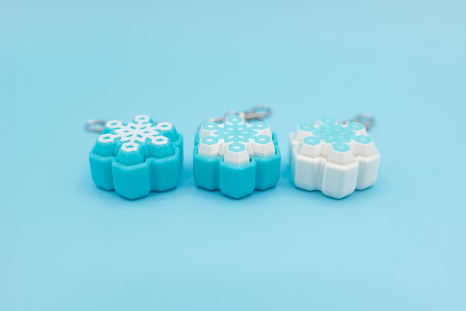 3D Printed Snowflake Fidget Clickers, Super Clicky Fidgets With ...