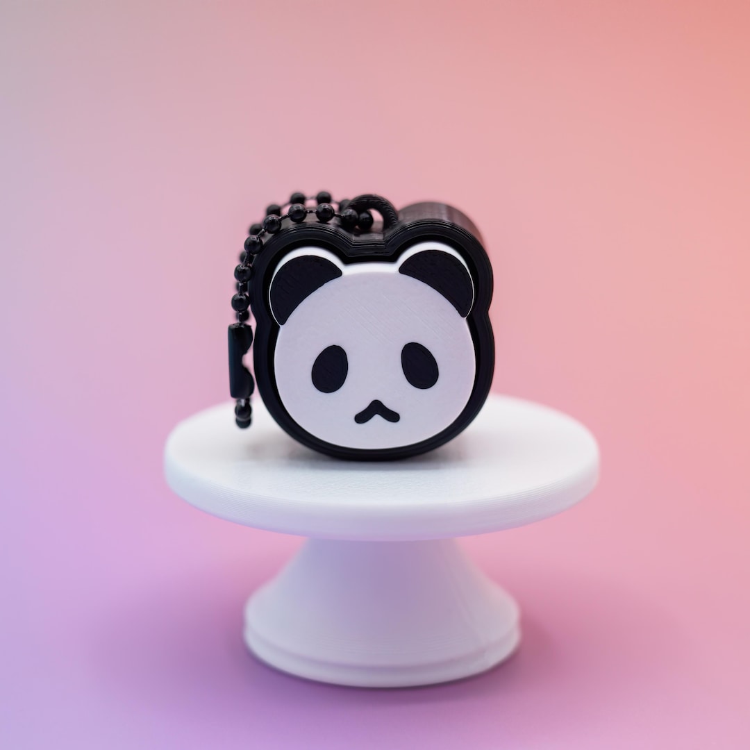 Panda Fidget Clicker Keychain | 3D Printed Panda Bear Clicky Fidget ...