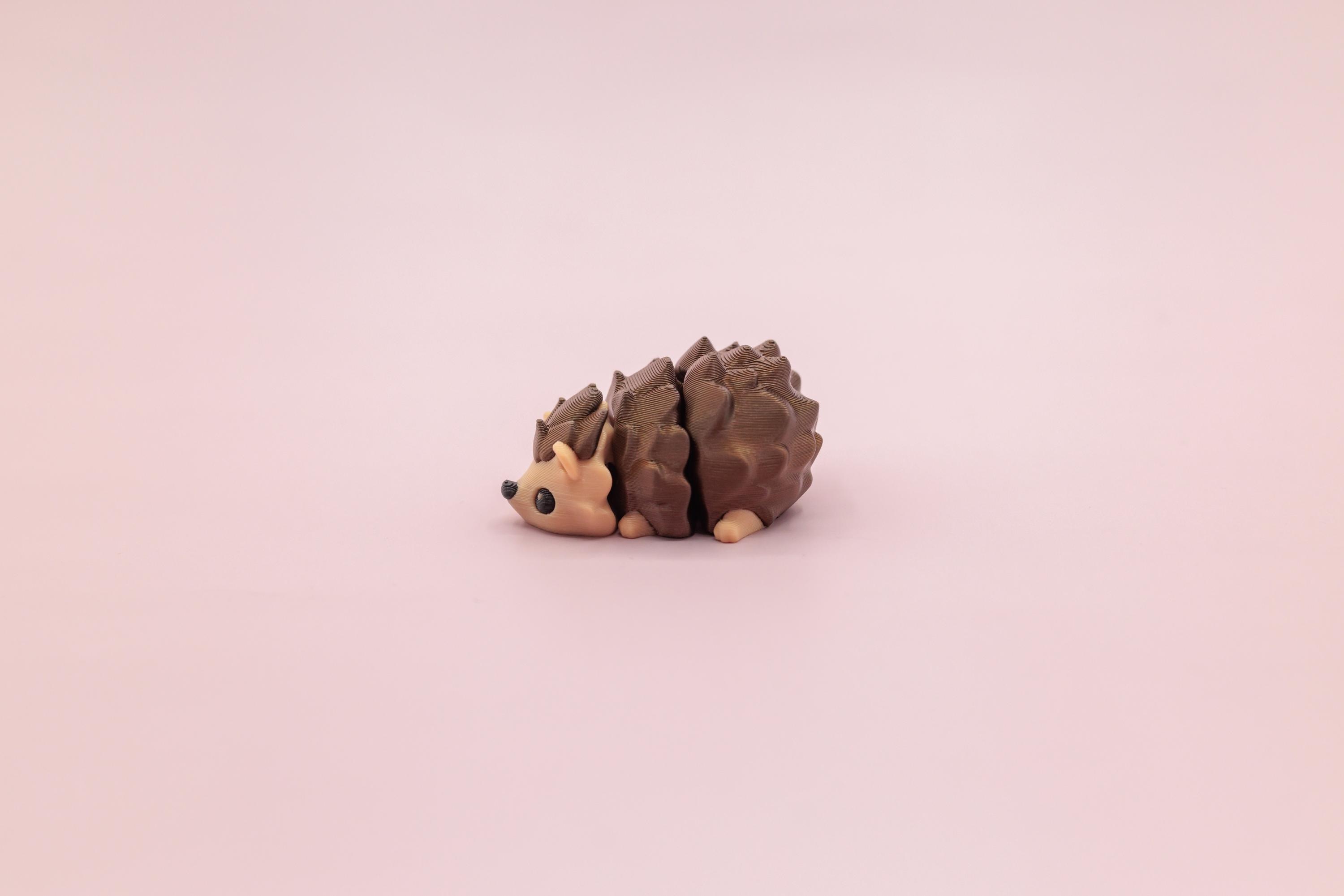 Little 3D Printed Articulating Hedgehog Fidget, Cute Hedgehog Gift ...