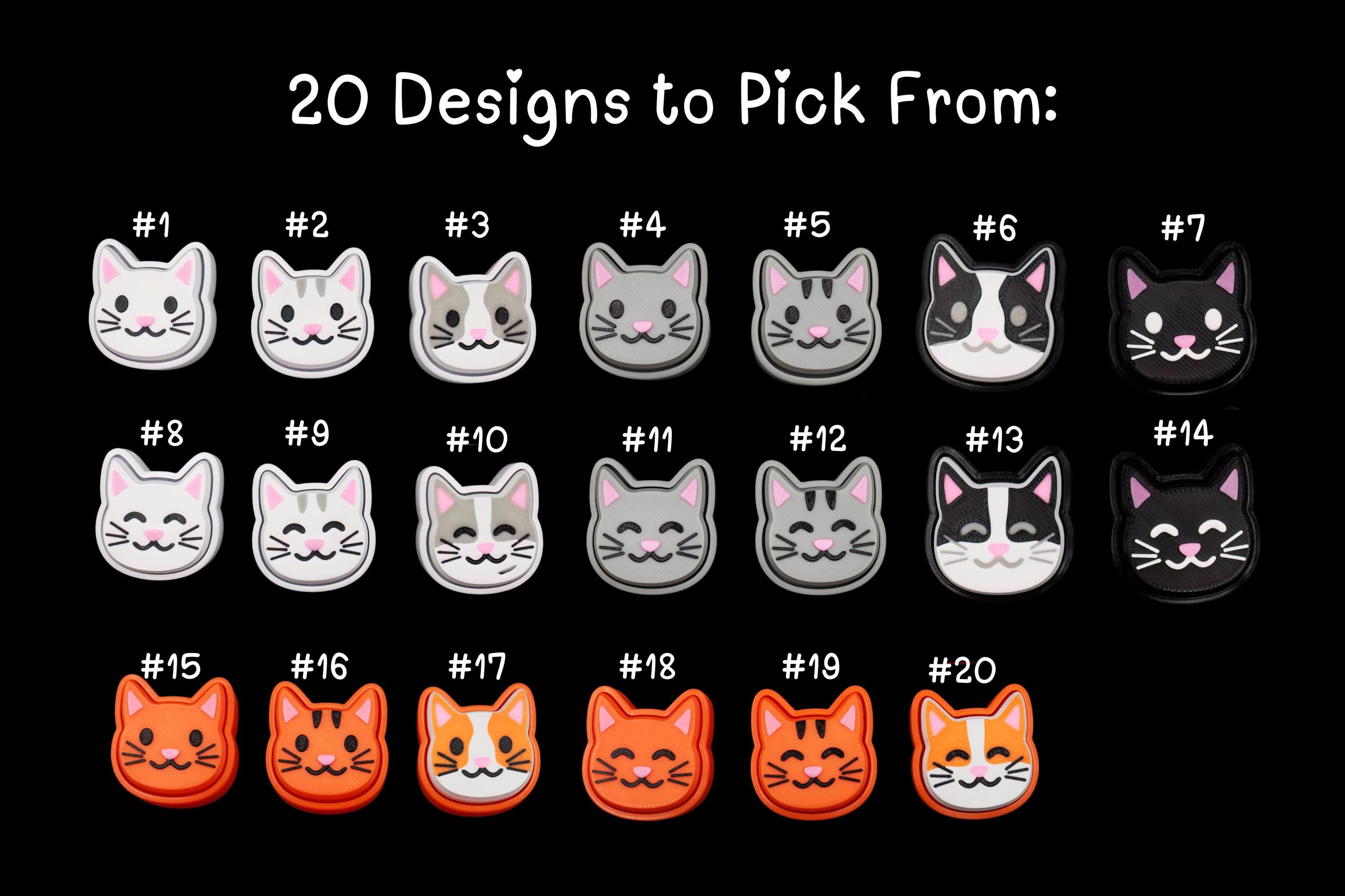 Cat Fidget Clicker Keychain, Cute 3D Printed Clicky Fidget, Stress ...