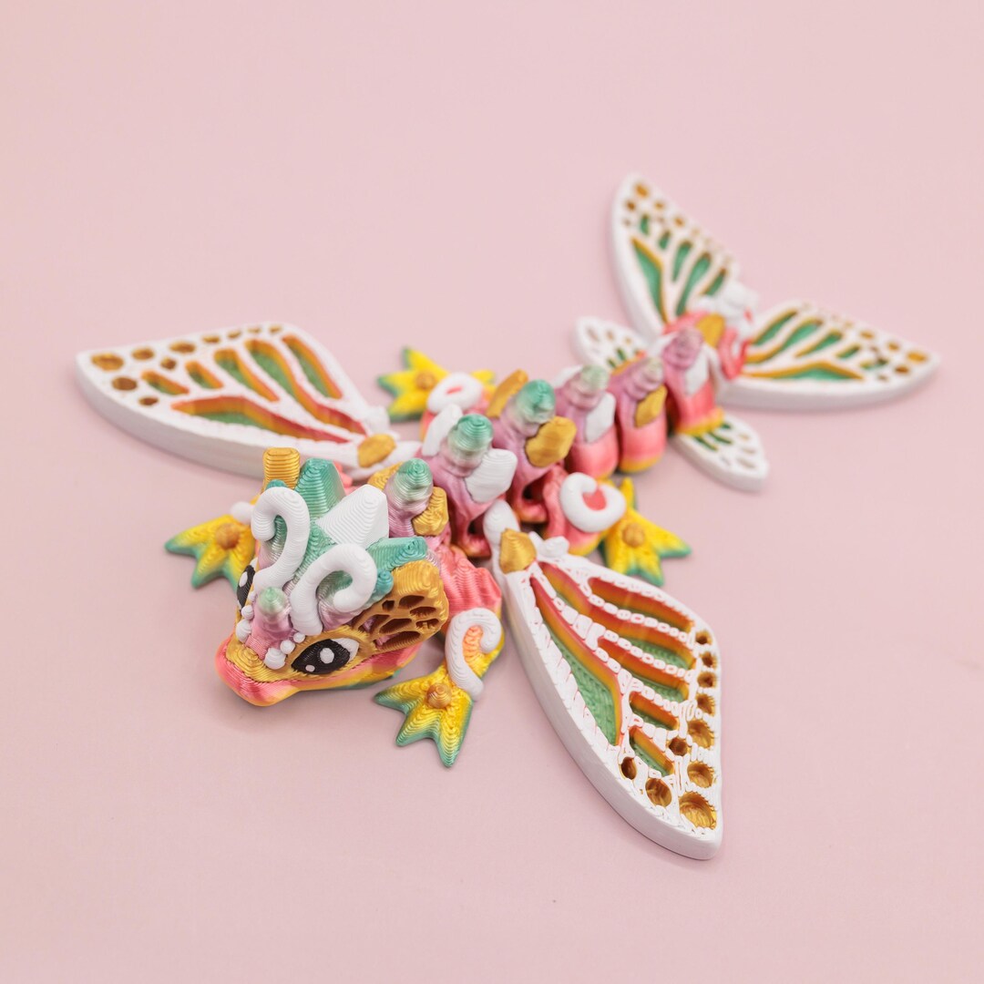 Little Butterfly Dragon Fidgets, Cute 3D Printed Baby Butterfly Dragon ...