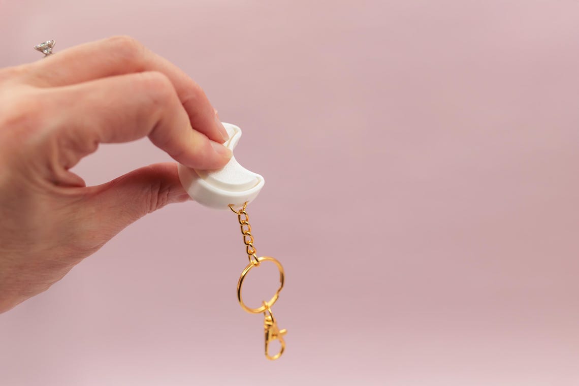 3D Printed Crescent Moon Shaped Fidget Clicker Keychain, Cute Clicky ...
