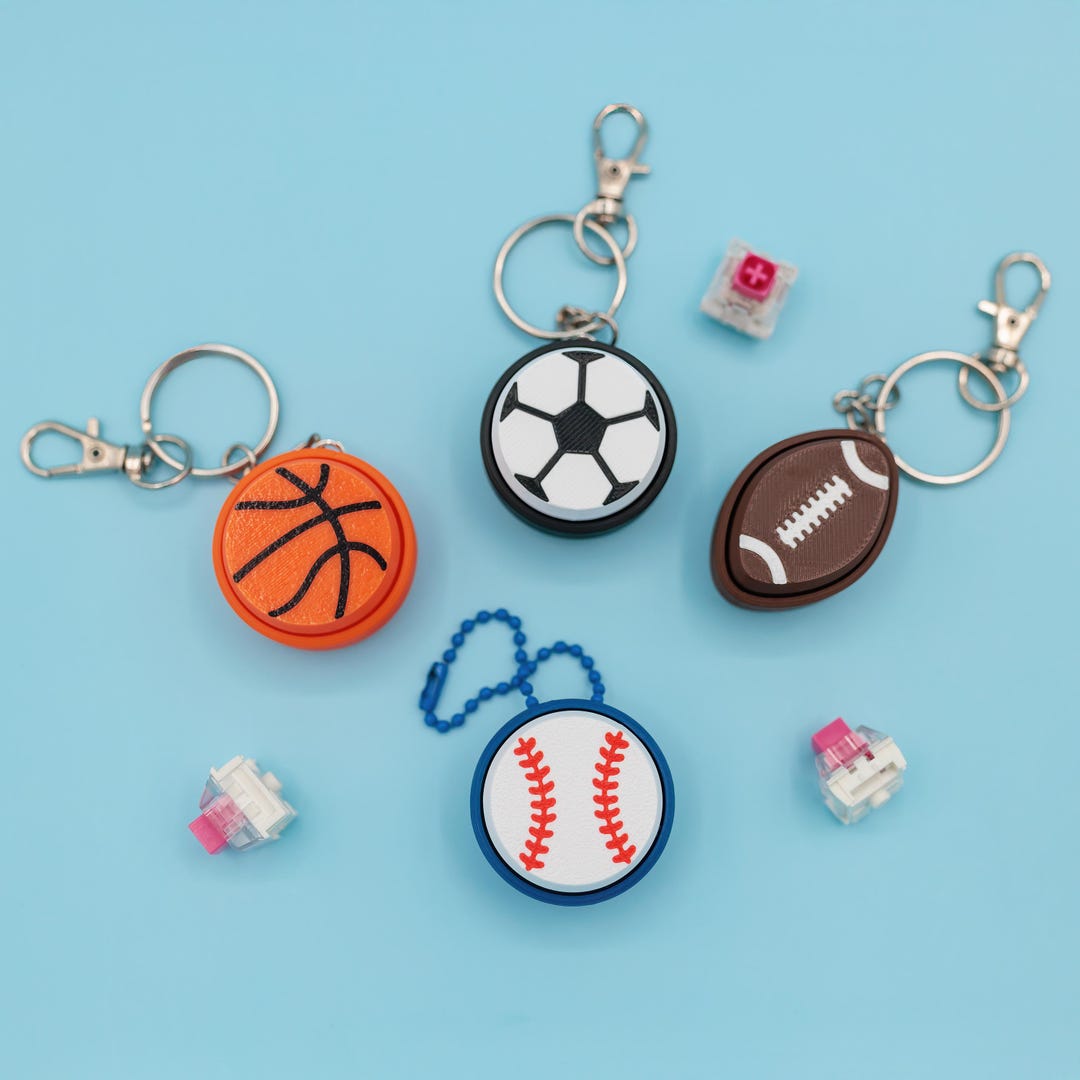 3D Printed Sports Themed Fidget Clickers | Cute Baseball, Football ...
