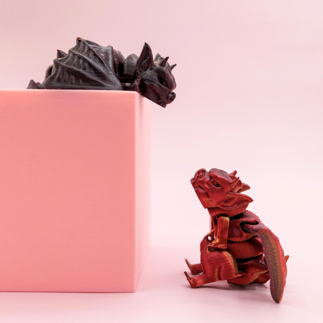 Little Gargoyle Desk Fidget | 3D Printed Articulated Gargoyle Figurine ...