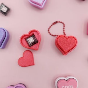 3D Printed Heart Shaped Fidget Clicker Valentines for School, Cute ...