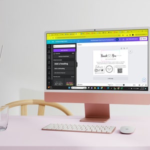 Thank You Card, DIY Template Card, Template Design, Package Inserts ...