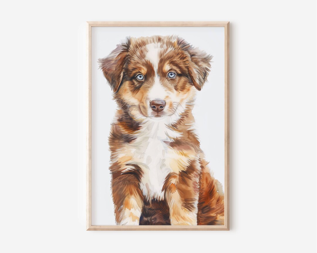 Cute Aussie Dog Wall Art Print, Gallery Wall, Pet Art, Australian ...