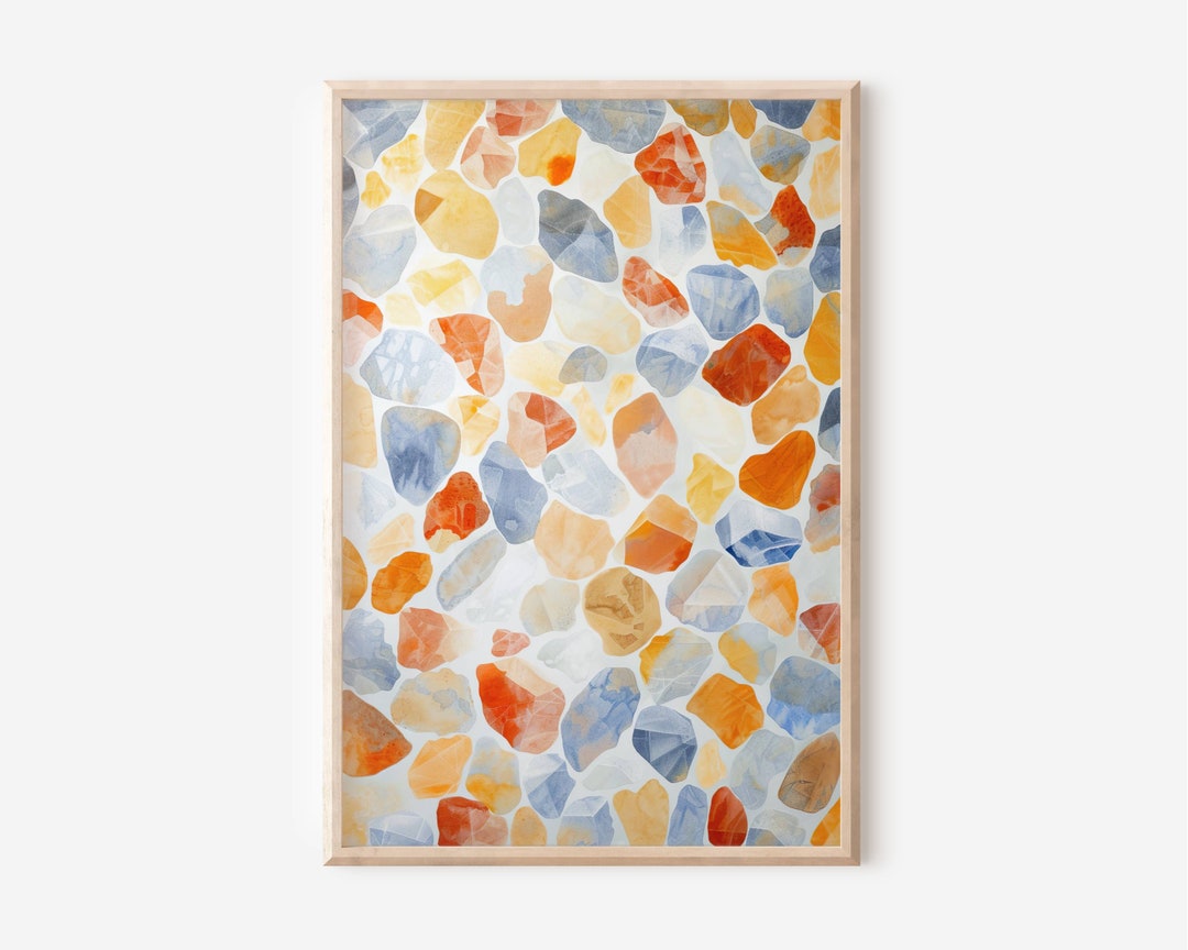 Colorful Gems Wall Art Print Gallery Wall Modern Poster Vibrant Office ...